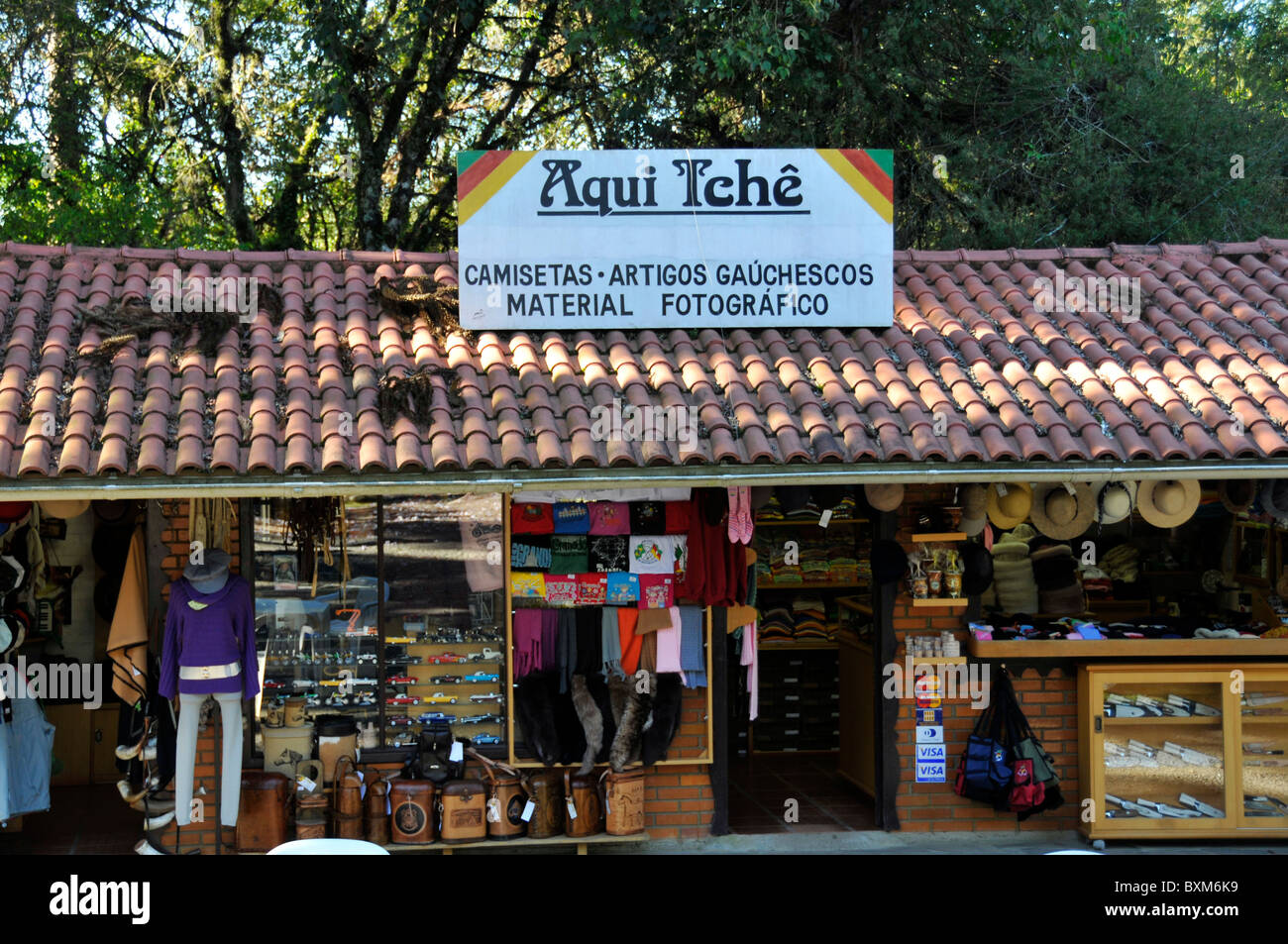 Gaucho gift shop, Canela, Rio Grande do Sul, Brazil Stock Photo - Alamy
