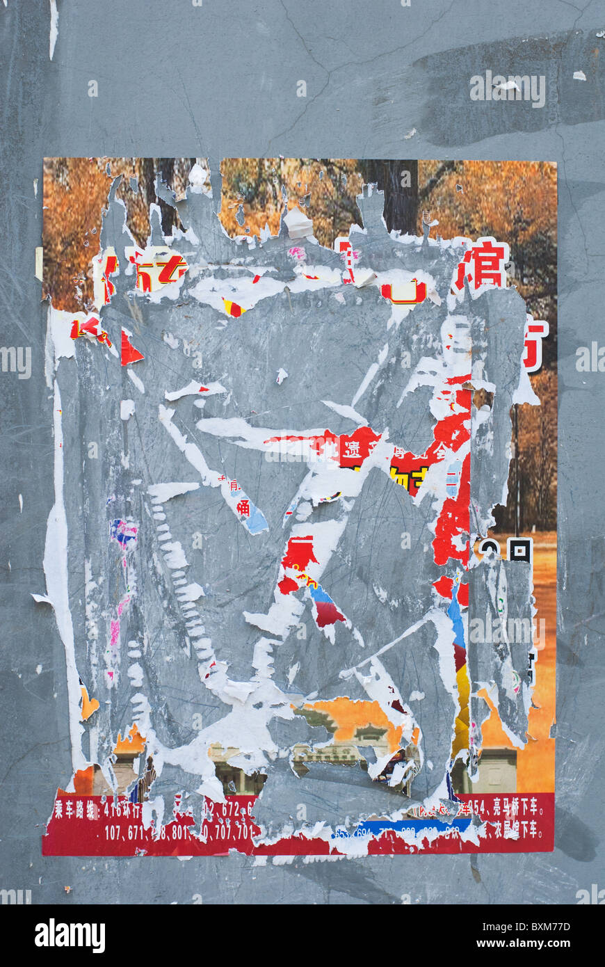 Layers of peeling posters hi-res stock photography and images - Alamy