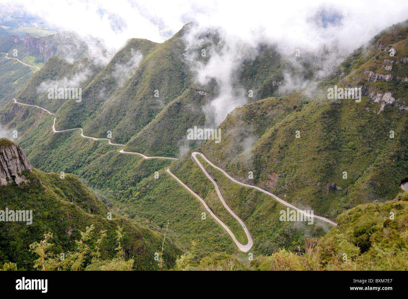 Winding road at Serra do Rio do Rastro Santa Catarina Brazil Stock ...
