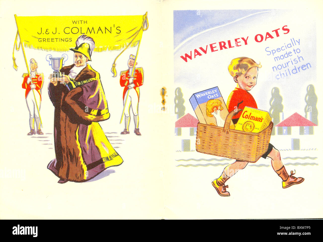 Inside cover for Colman's booklet for children Stock Photo - Alamy