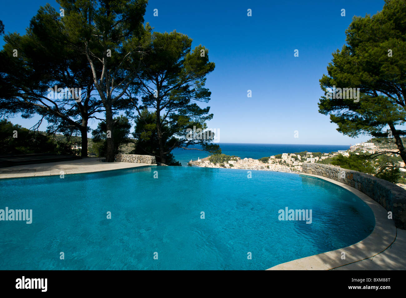 Swimming pool with a view Stock Photo - Alamy