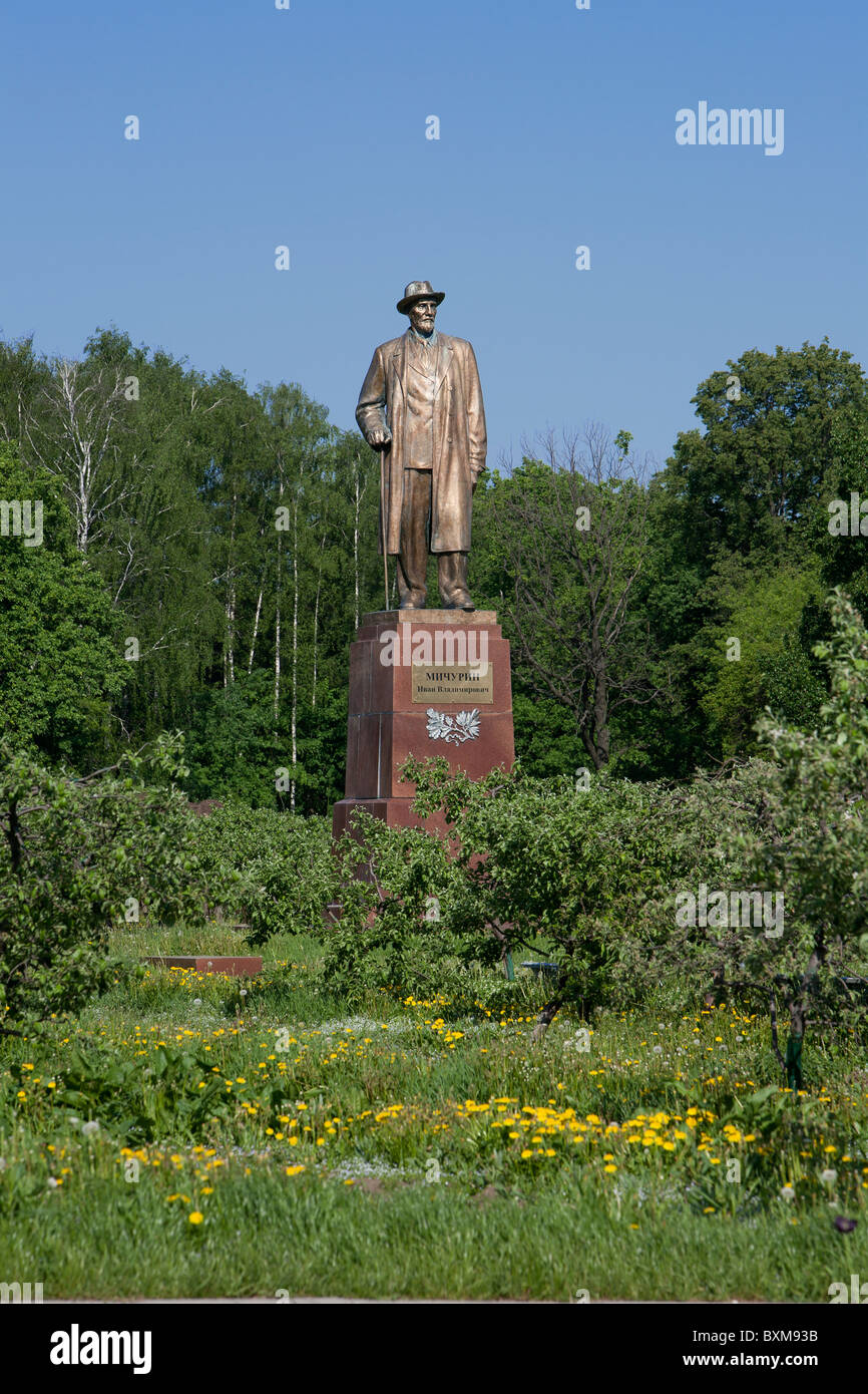 Statue of the Russian botanist Ivan Michurin at the All-Russian ...