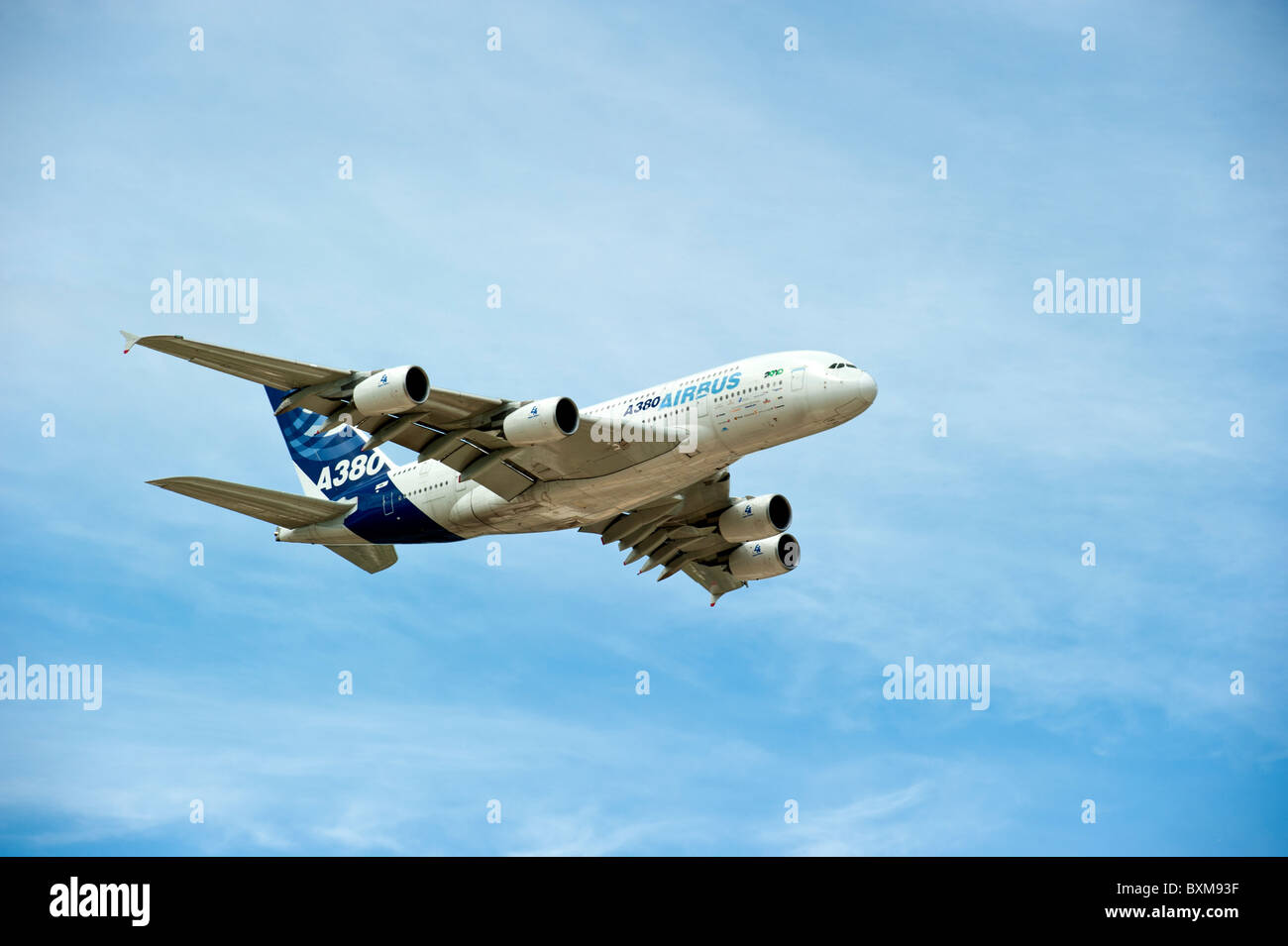 Airbus A380, the largest passenger airliner in the world Stock Photo ...