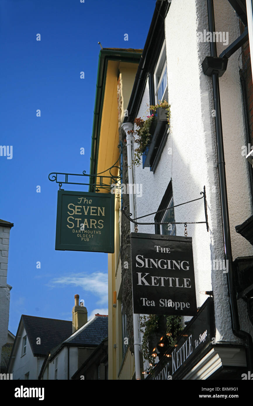 Historic buildings on Smith Street in Dartmouth, Devon, England, UK ...