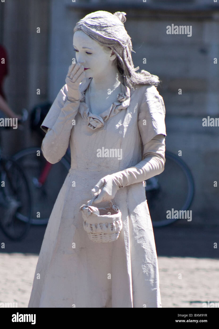 human statues performing a tableau in Bruges, Brussels Stock Photo - Alamy