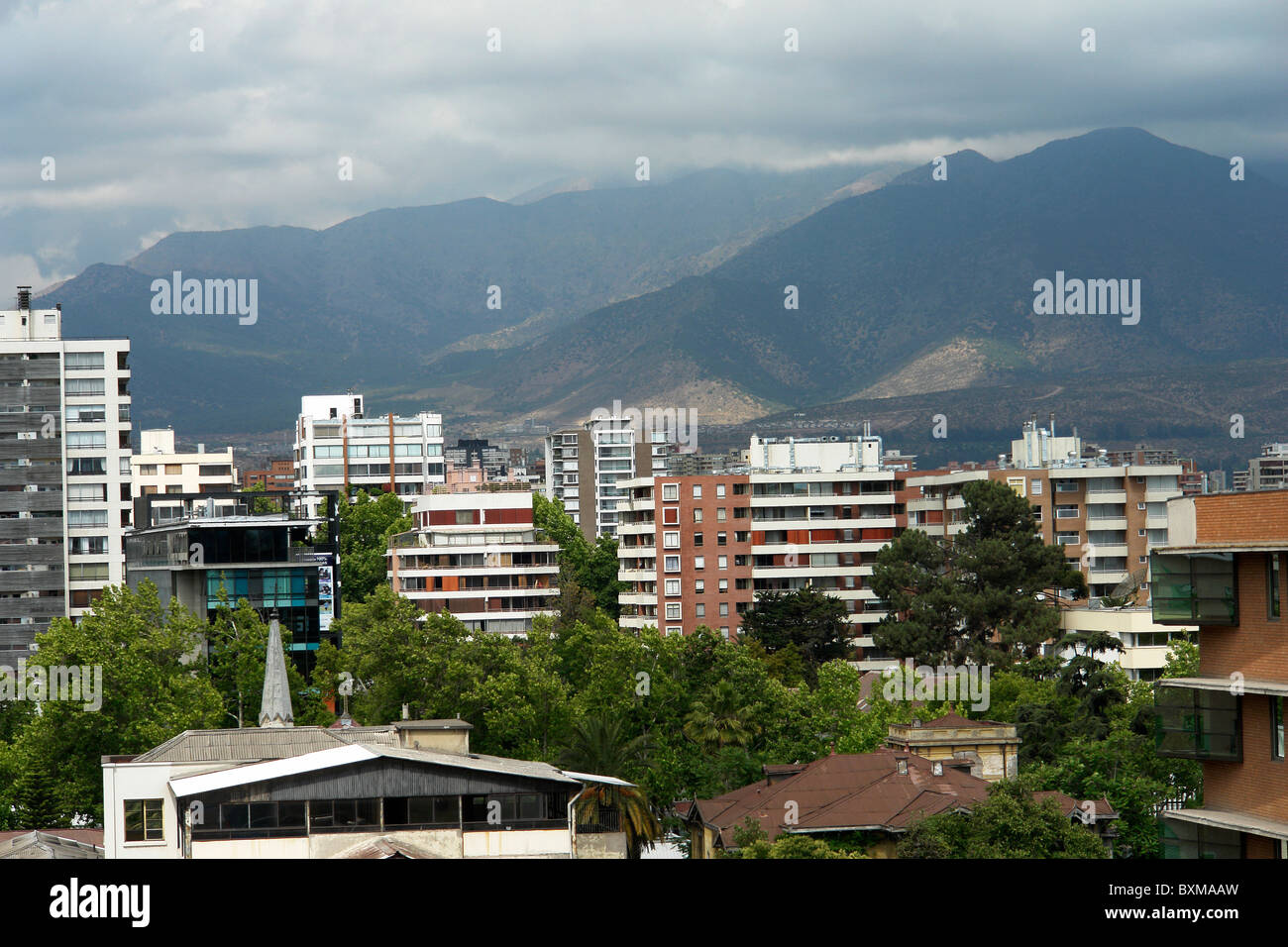 Santiago city of Chile, commune of Providencia, commercial neighborhood ...