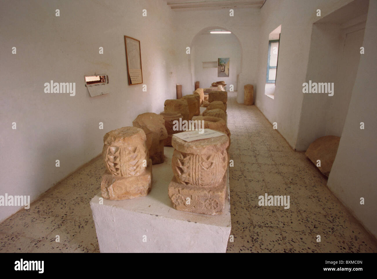 Temple Column Bases,Ghadames Museum,Libya Stock Photo - Alamy