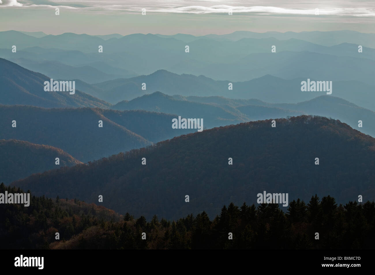Blue Ridge Mountains, Blue Ridge Parkway, NC Stock Photo - Alamy