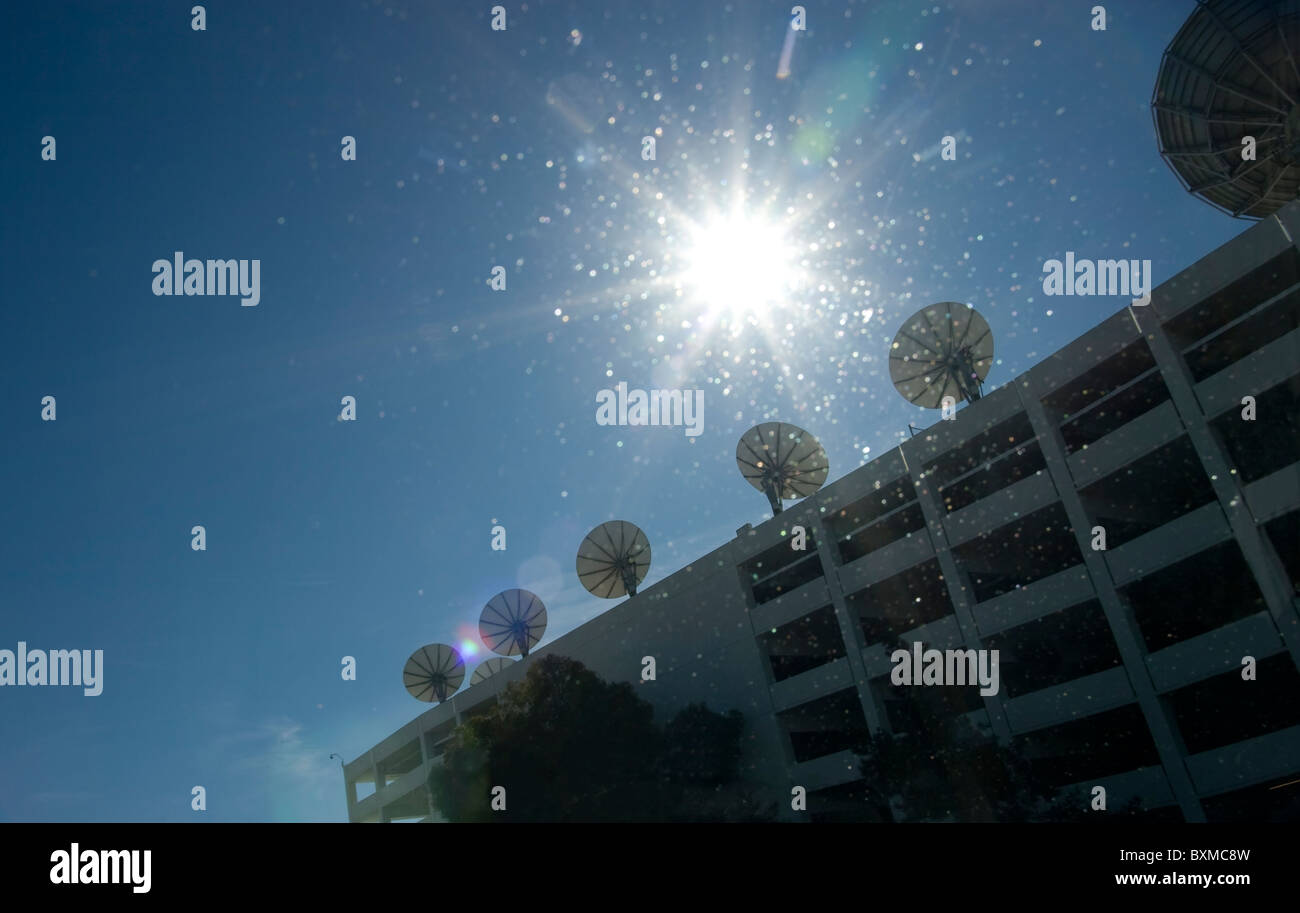 Backdrop of satellite dishes hi-res stock photography and images - Alamy