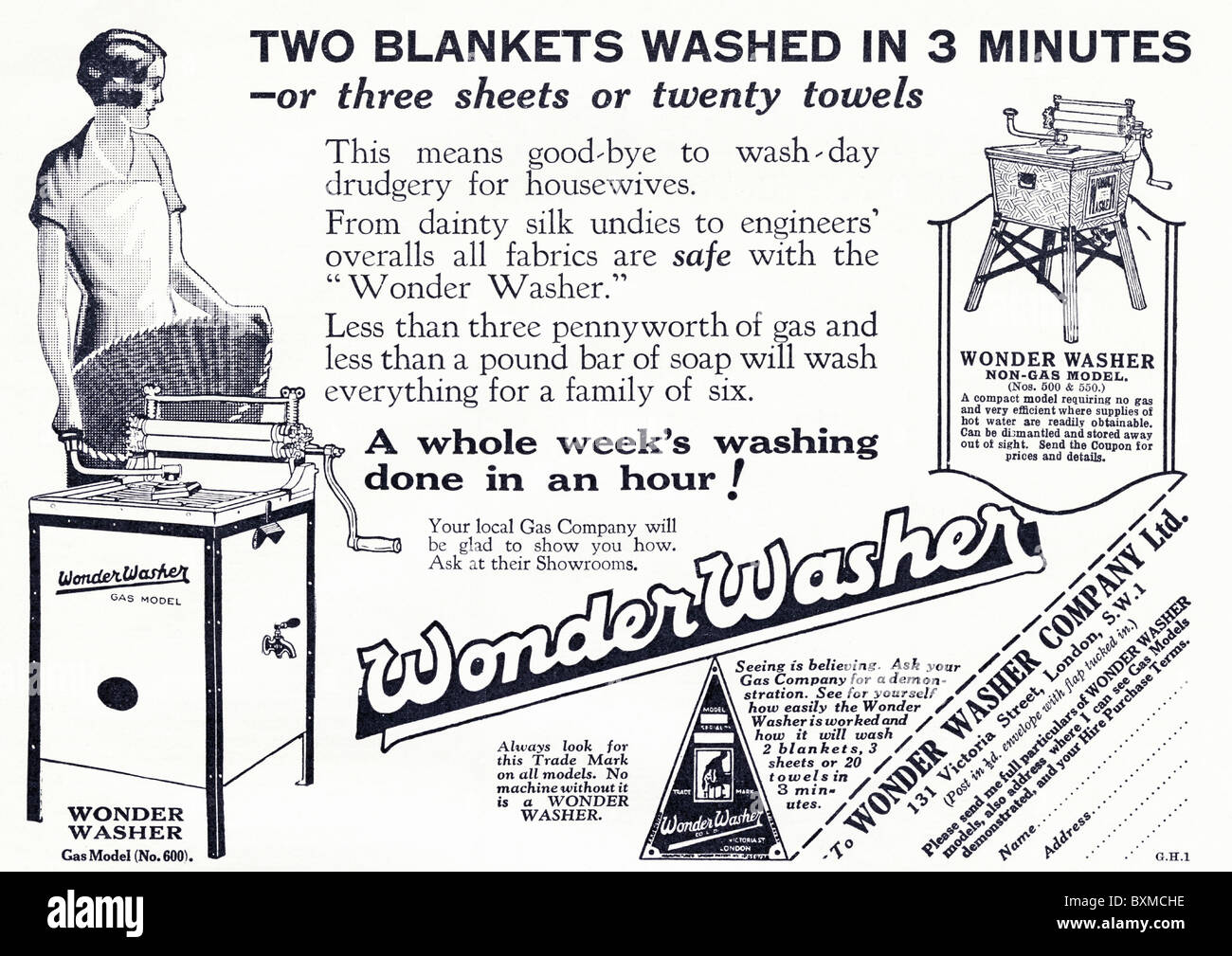 Washing machine advertisement hi-res stock photography and images - Alamy