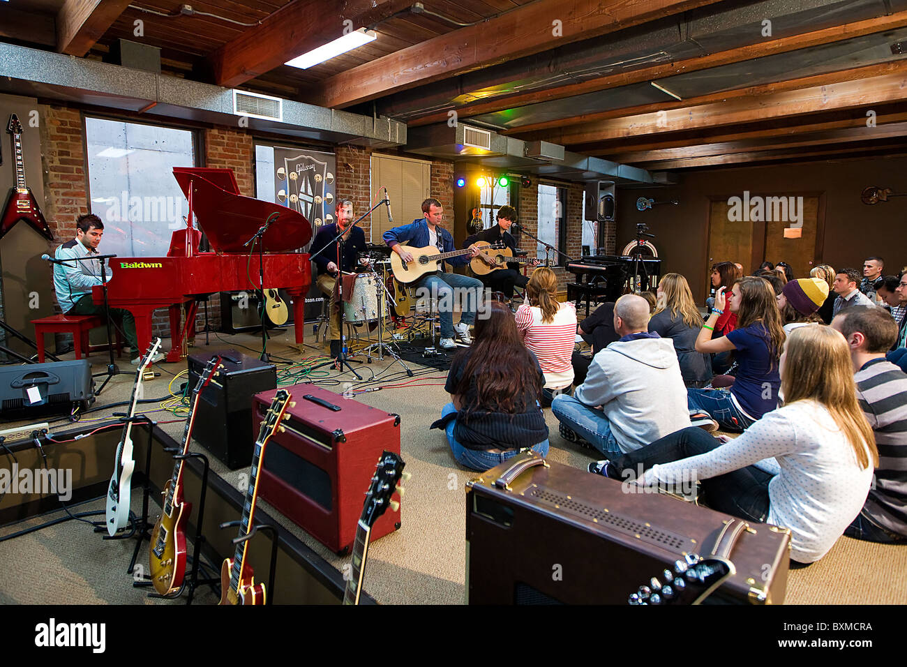 Vampire Weekend in concert Stock Photo - Alamy