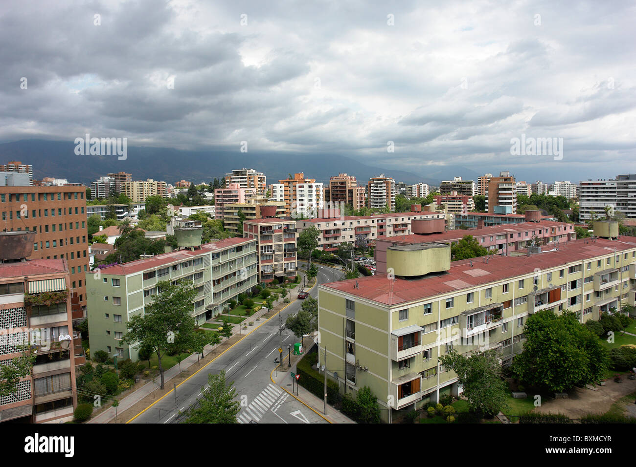 Santiago city of Chile, commune of Providencia, commercial neighborhood ...