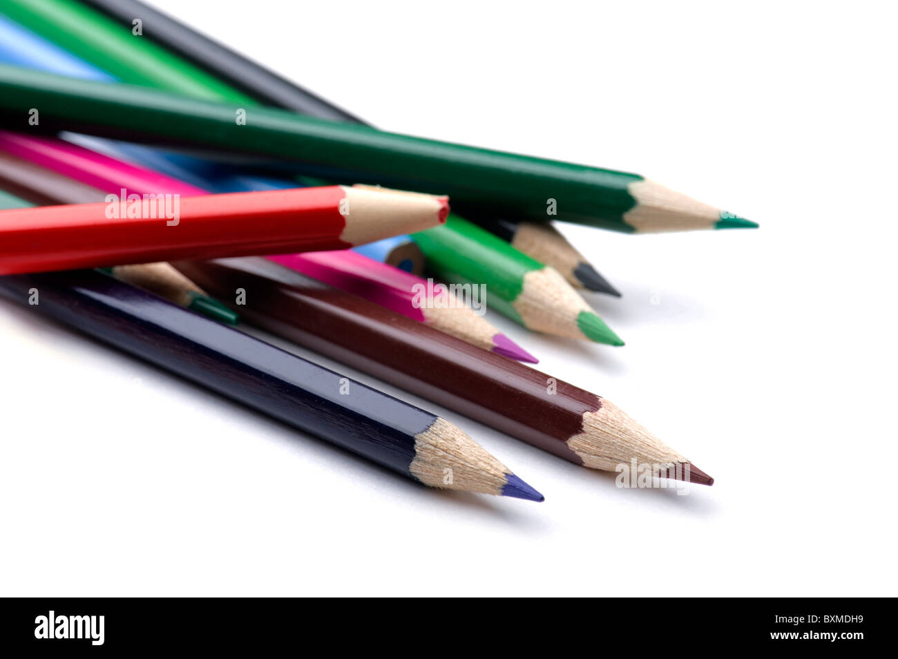 object on white - crayon close up Stock Photo - Alamy