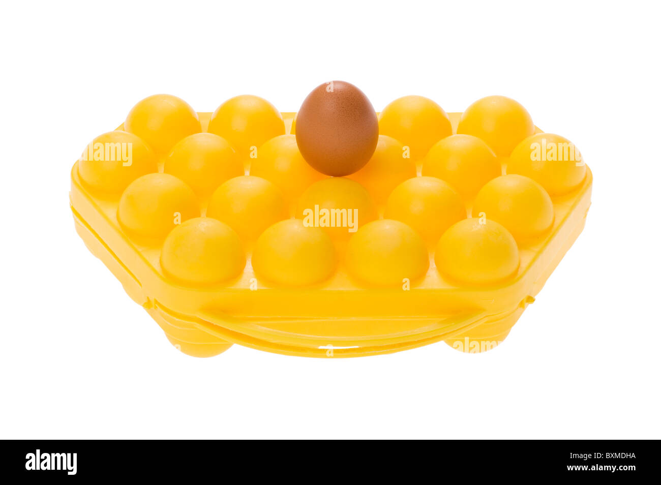 object on white - Egg and egg box Stock Photo - Alamy
