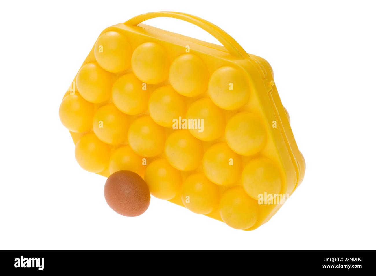 object on white - Egg and egg box Stock Photo - Alamy