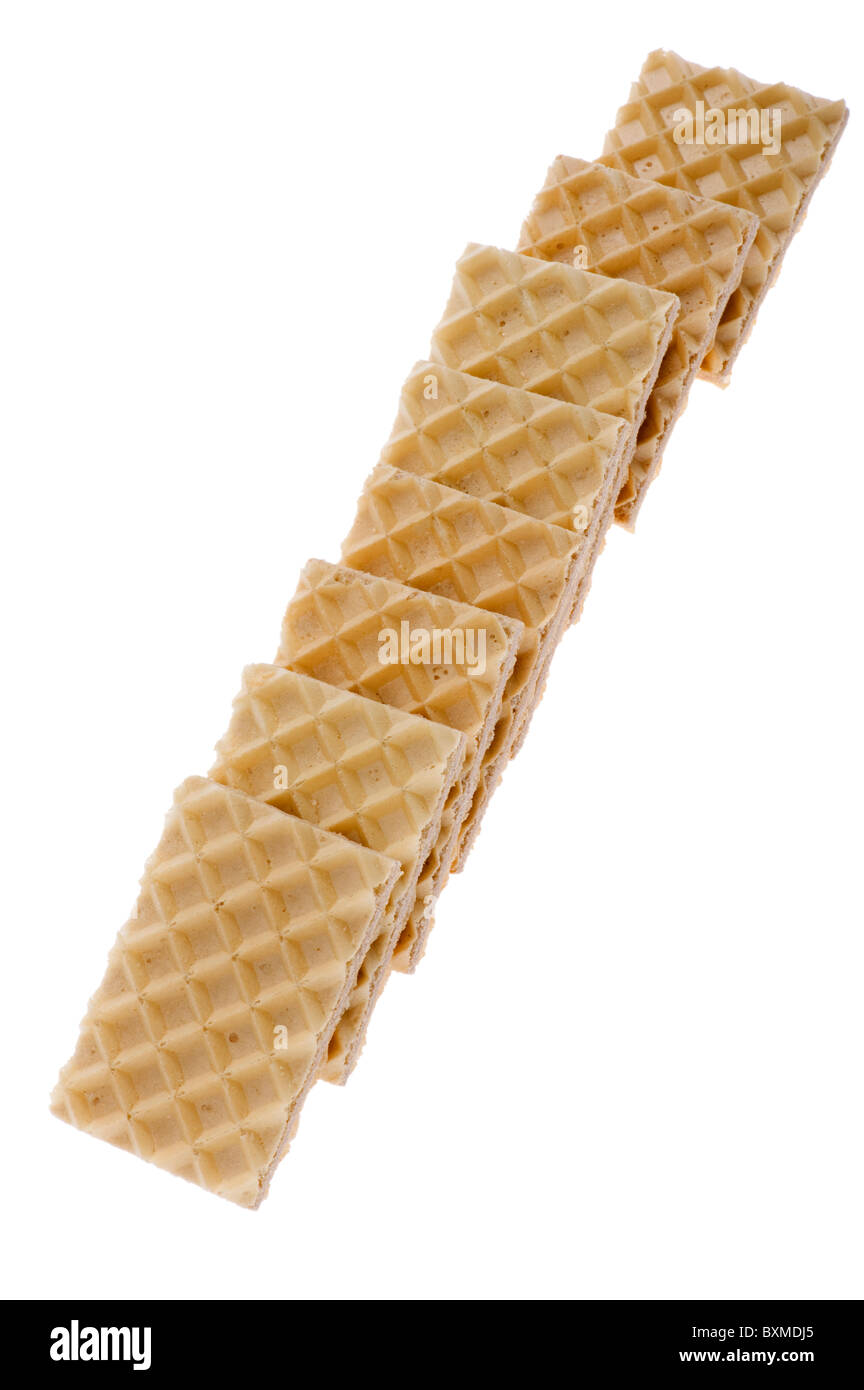 object on white - waffle close up Stock Photo - Alamy