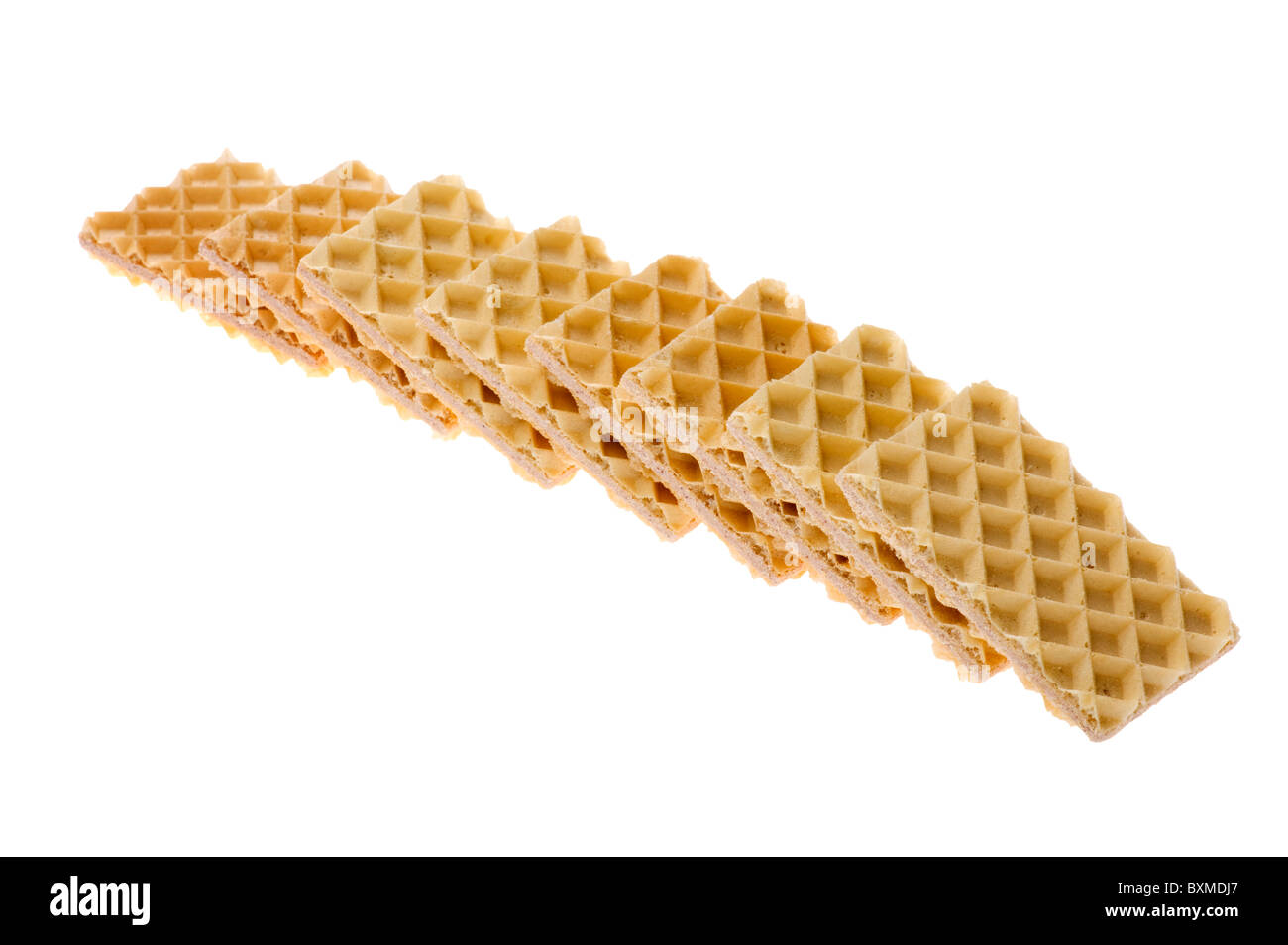 object on white - waffle close up Stock Photo - Alamy