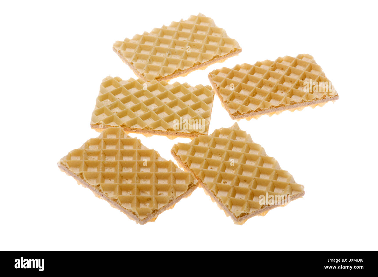 object on white - waffle close up Stock Photo - Alamy