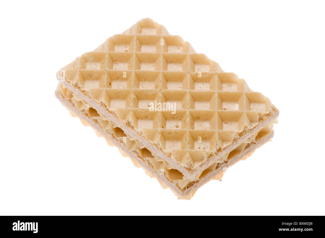 object on white - waffle close up Stock Photo - Alamy