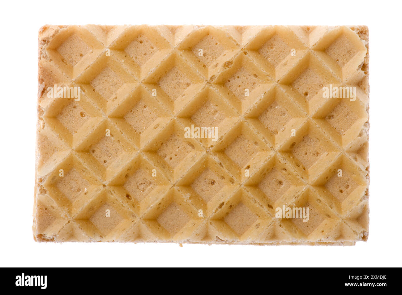 object on white - waffle close up Stock Photo - Alamy