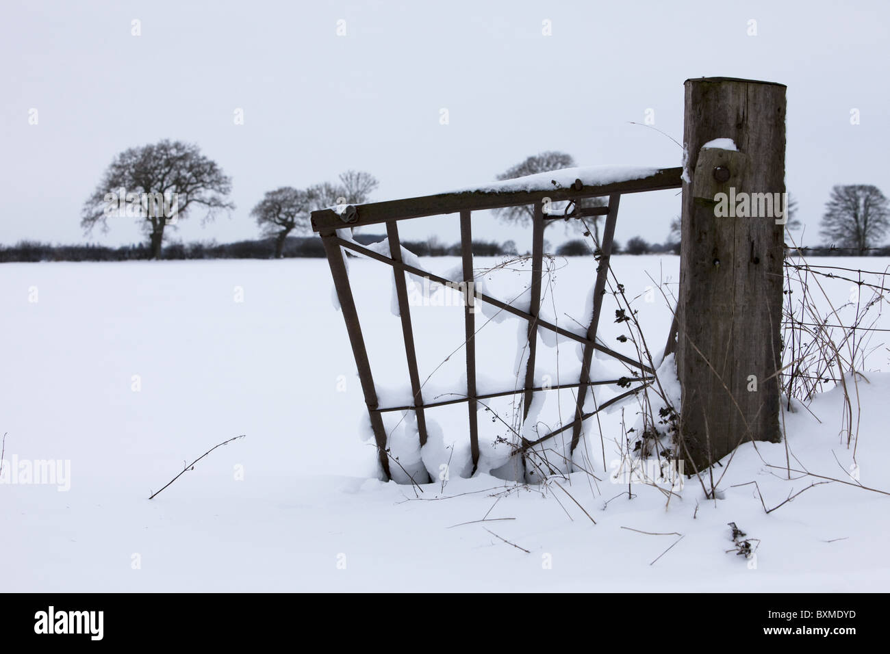 snowy countryside scene Stock Photo - Alamy