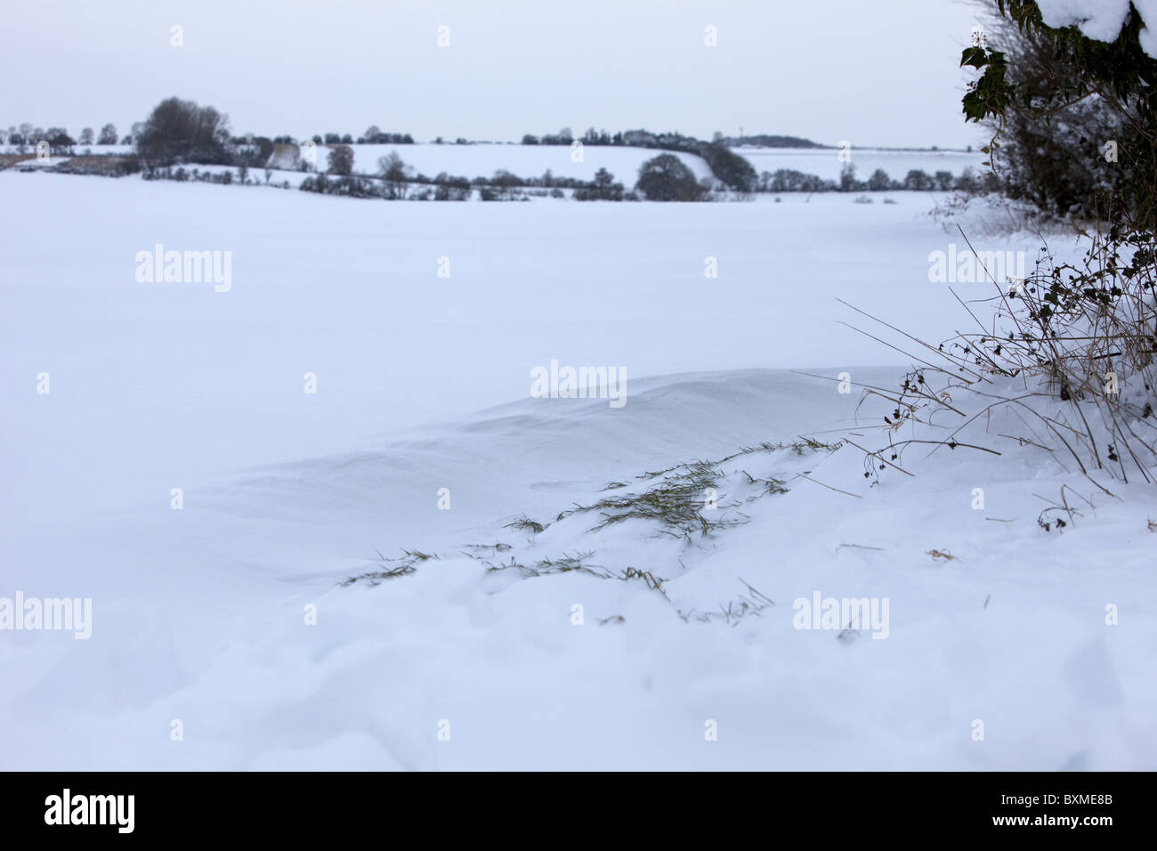 snowy countryside scene Stock Photo - Alamy