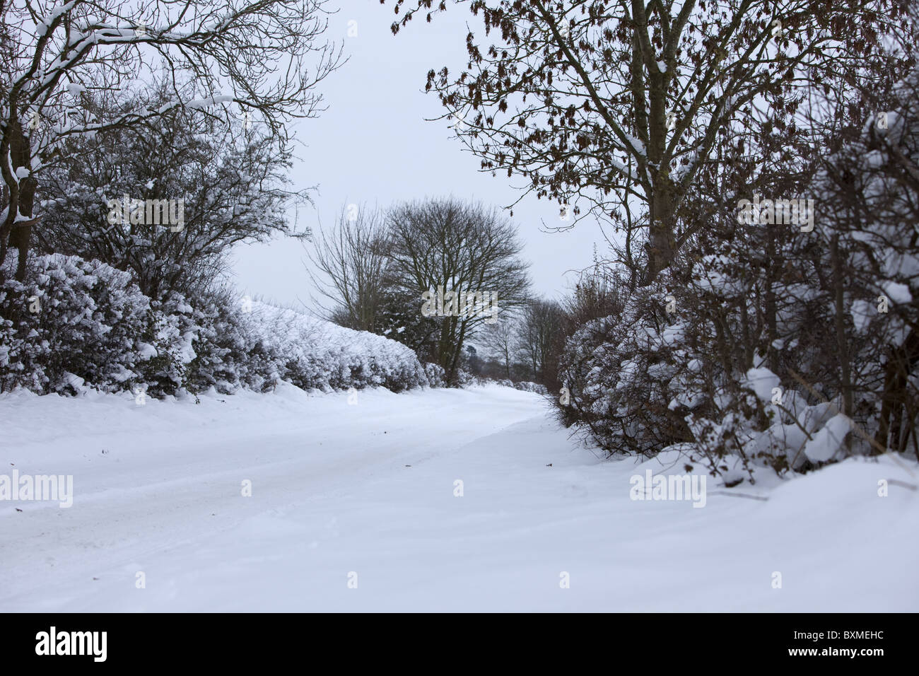 snowy countryside scene Stock Photo - Alamy