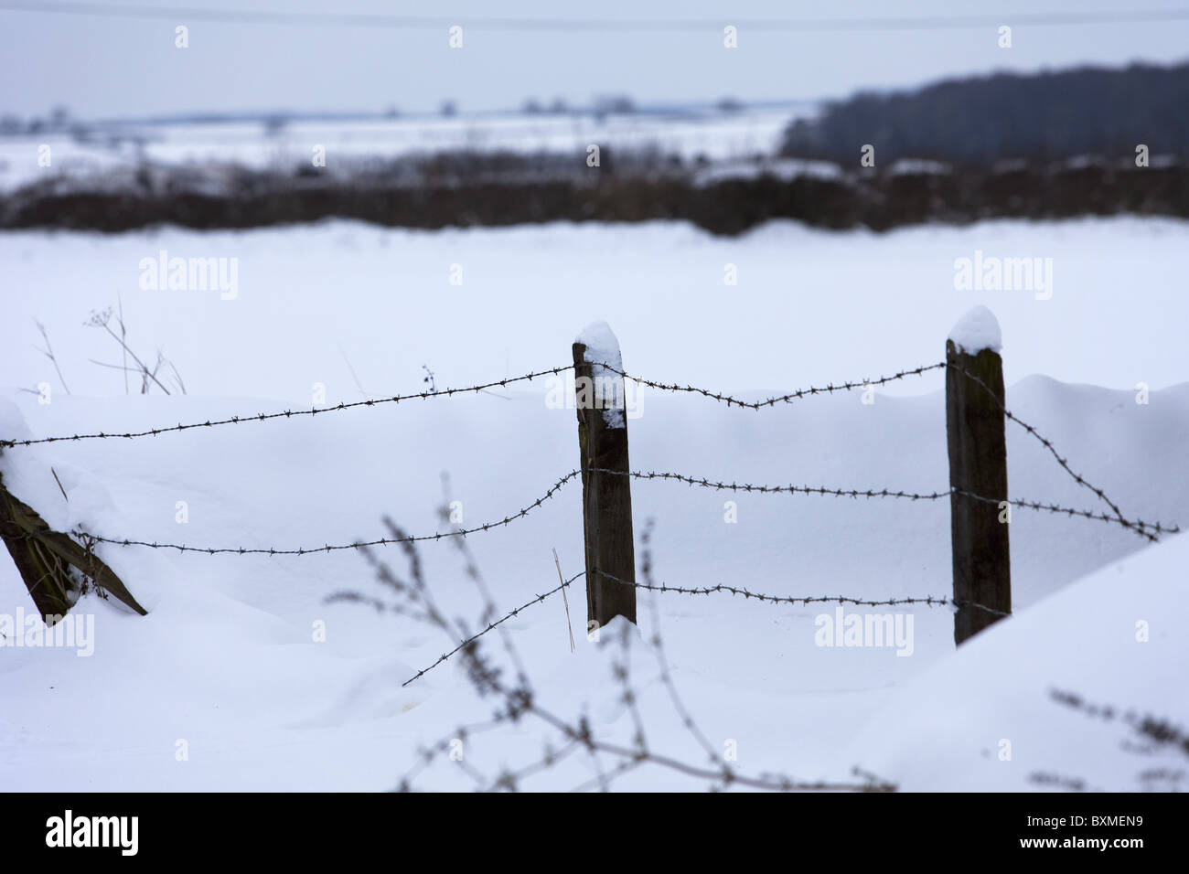 snowy countryside scene Stock Photo - Alamy