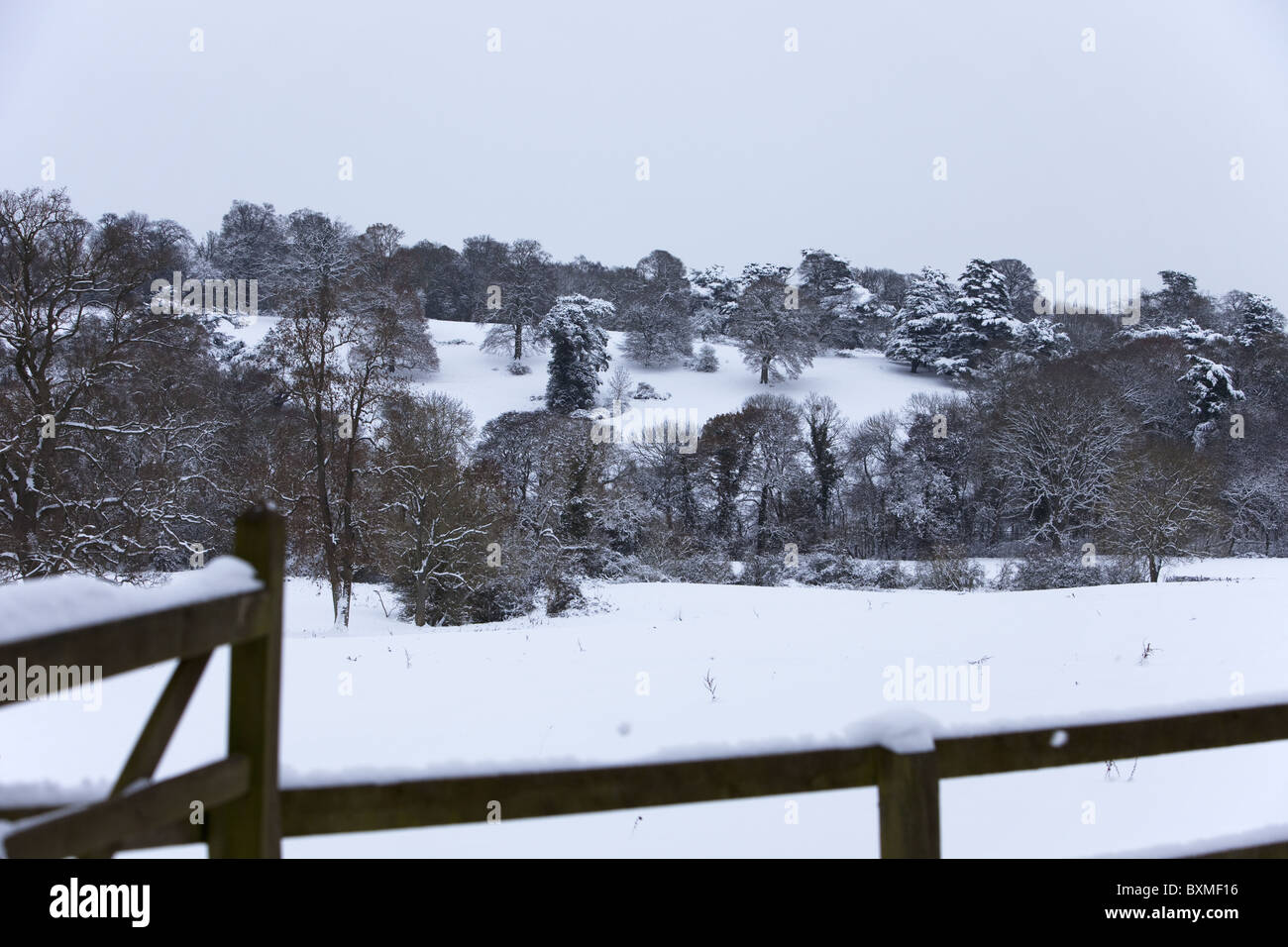 snowy countryside scene Stock Photo - Alamy