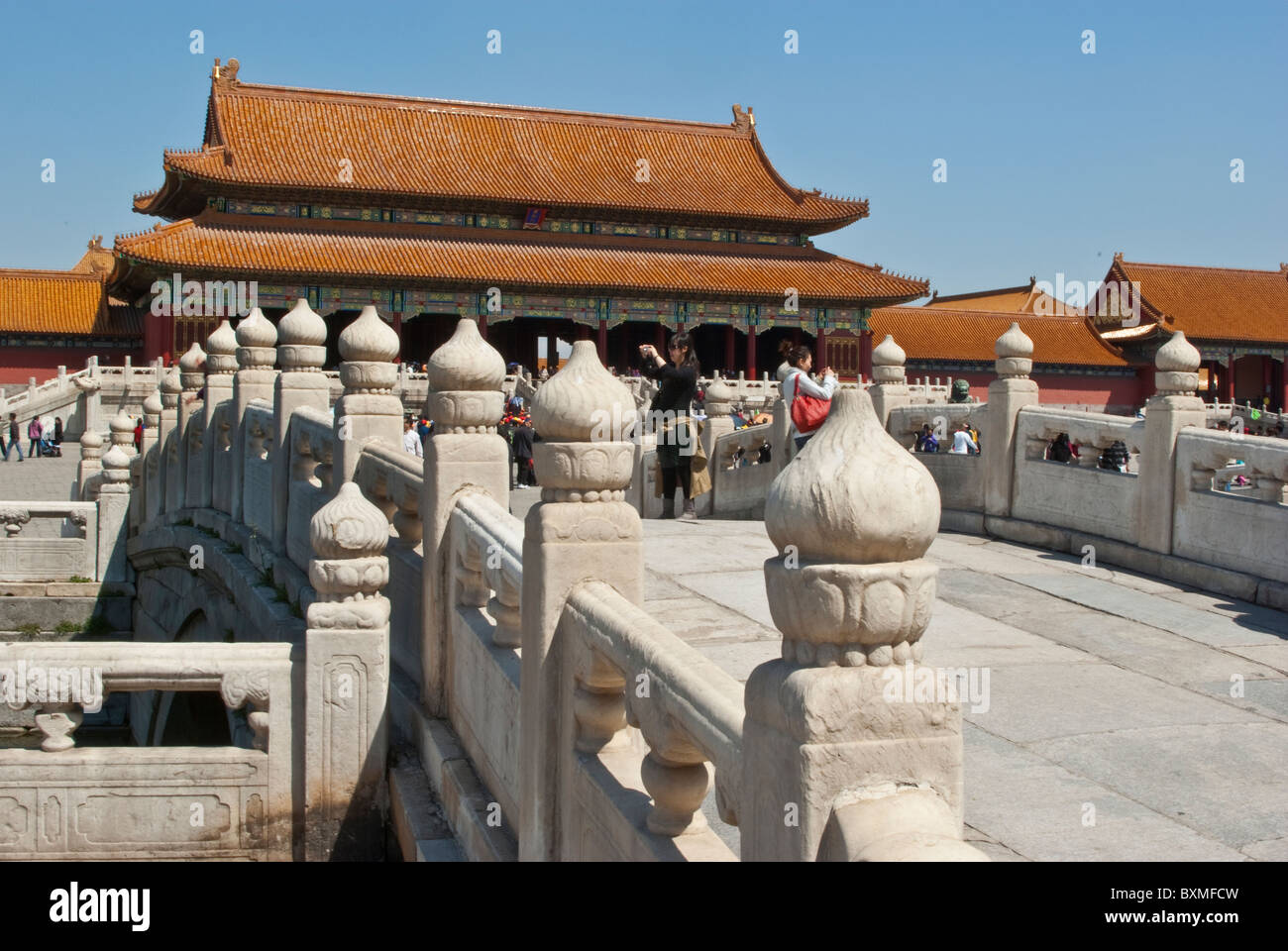 Asia, China, Beijing. "Golden River Bridges" and Gate of Supreme ...