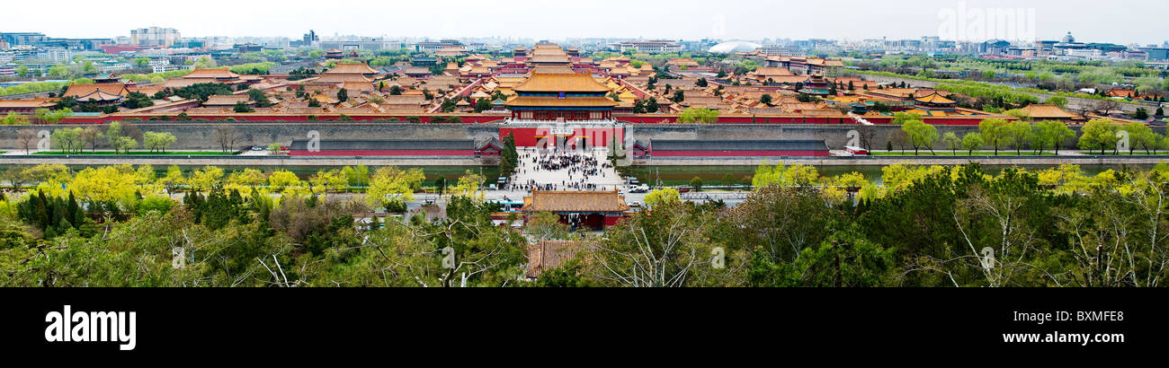 Asia, China, Beijing. North panorama of Forbidden City Stock Photo - Alamy