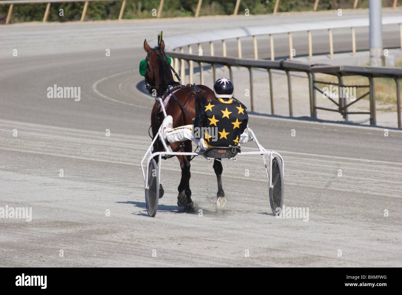 Harness racing at Colonial Downs racetrack in New Kent County, Virginia ...