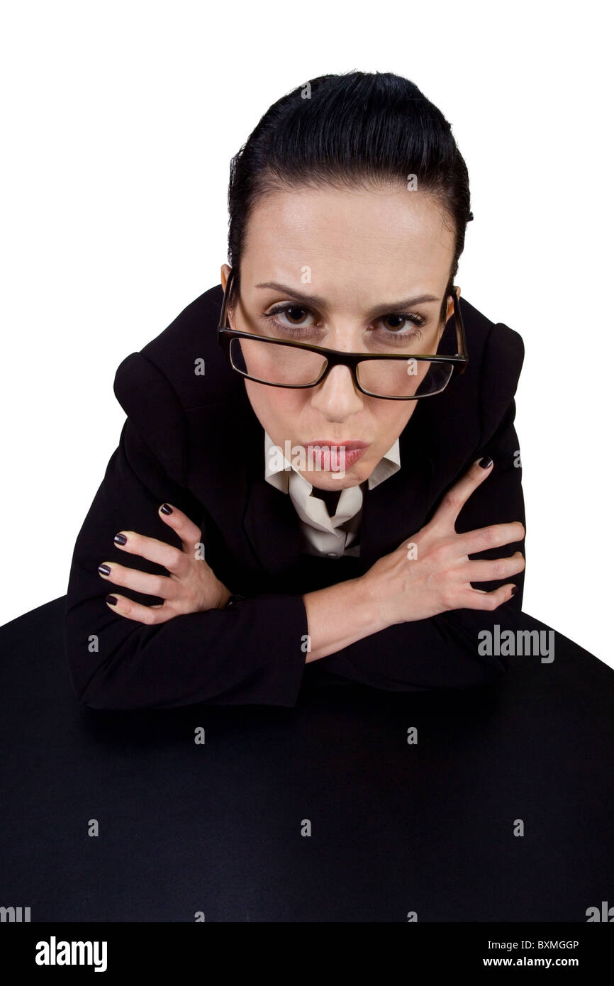 Female giving you a serious look Stock Photo - Alamy