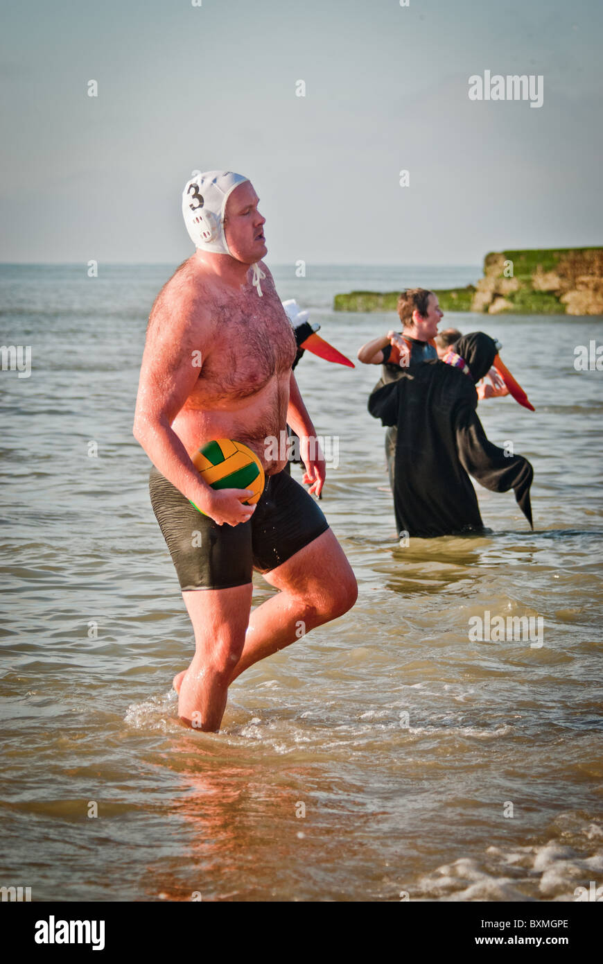 Fat man on a beach hi-res stock photography and images - Alamy