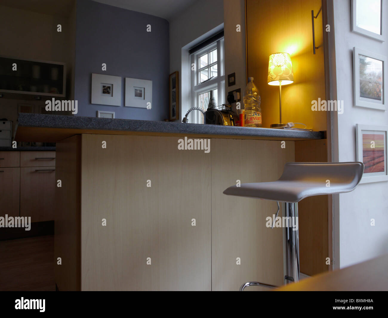 kitchen with appliances and table tops Stock Photo - Alamy