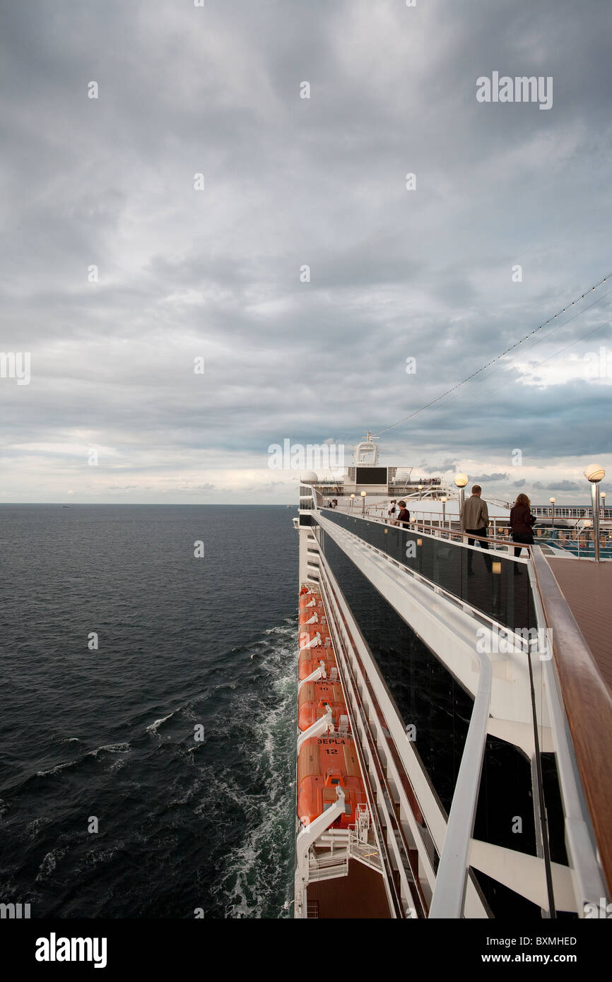 At sea on a cruise ship Stock Photo - Alamy