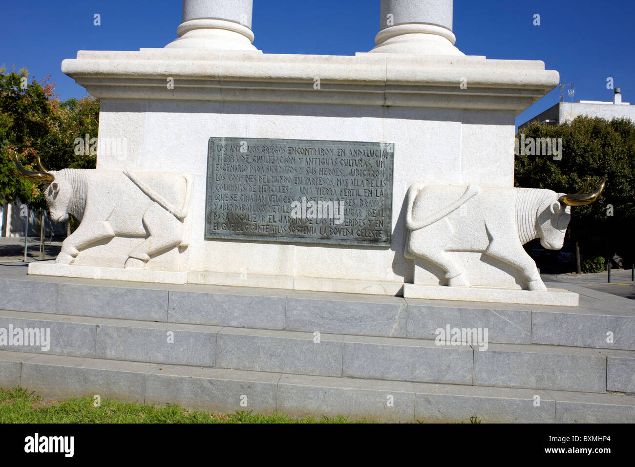 Detail of Hercules Monument, Ecija, Andalucia, Spain, Europe, European ...