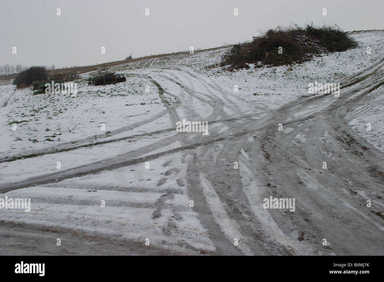 snow and ice in winter landscape Stock Photo - Alamy