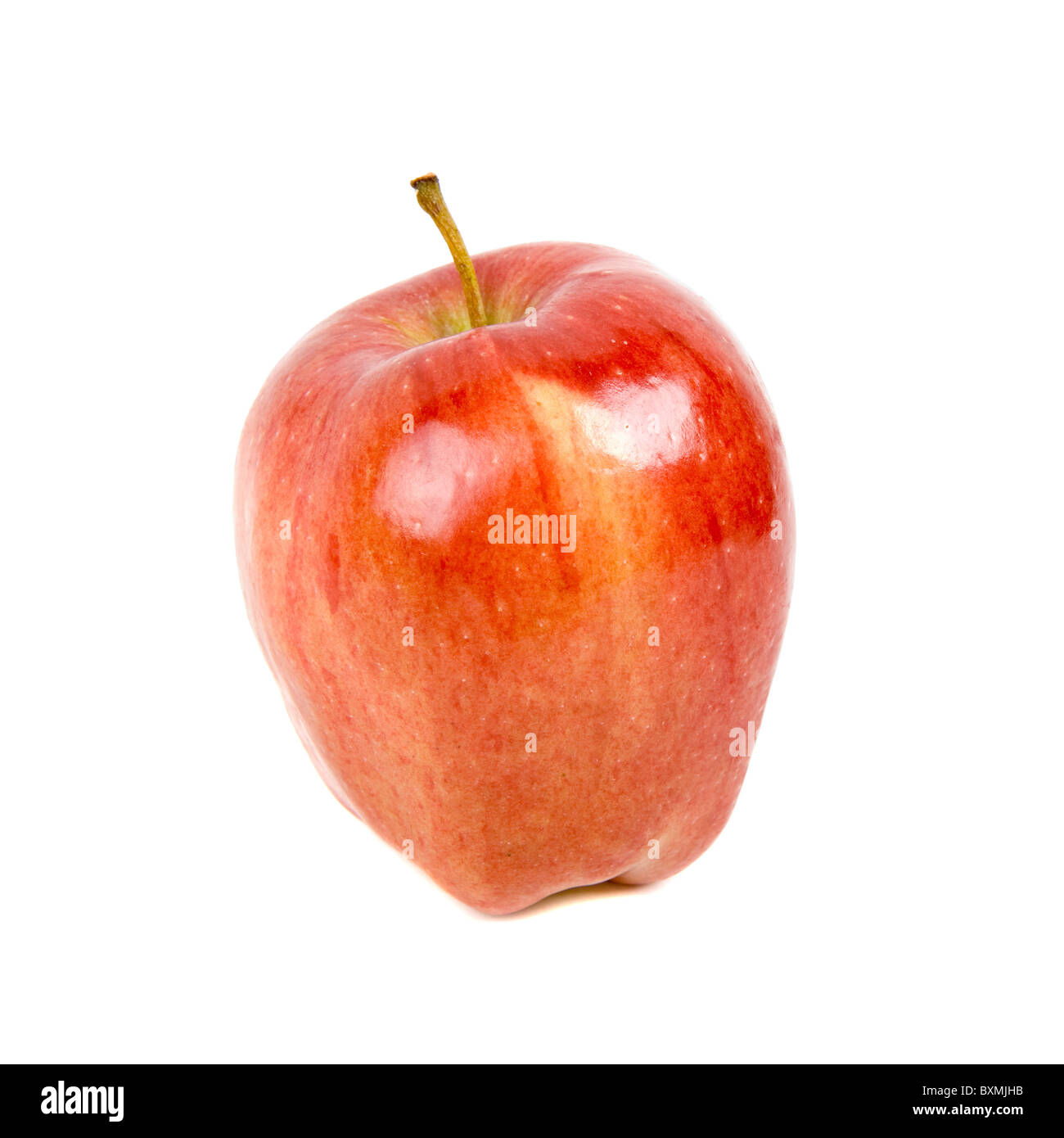 big juicy red apple on white background Stock Photo - Alamy
