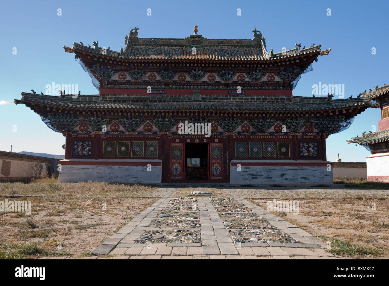 Erdene Zuu Khiid monastery, Mongolia - left hand temple Stock Photo - Alamy