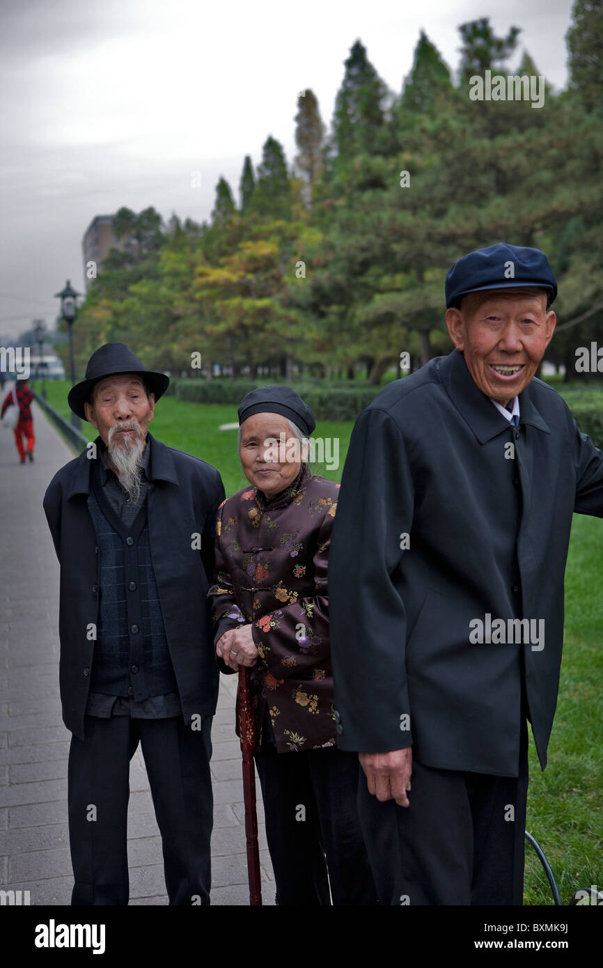 Old Chinese people playing cards outside Temple of Heaven 2010 Stock ...