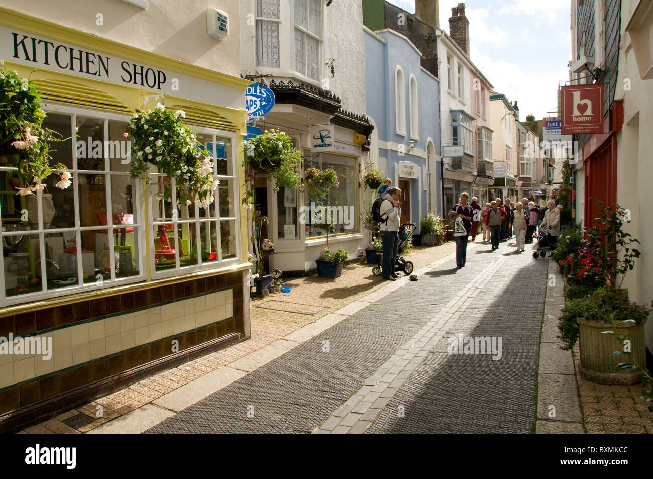 High Street Shops Dartmouth Devon.Photo:John Gilbert Stock Photo - Alamy