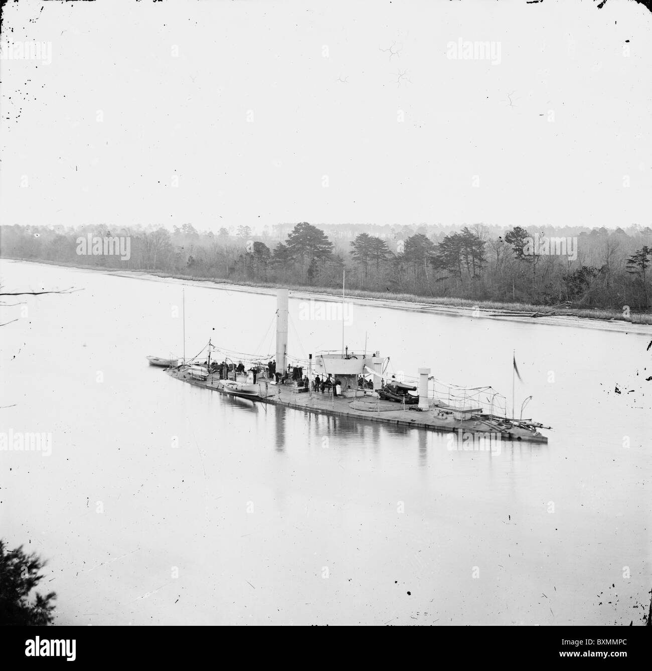 James River, Va. U.S.S. Casco, light-draft monitor Stock Photo - Alamy