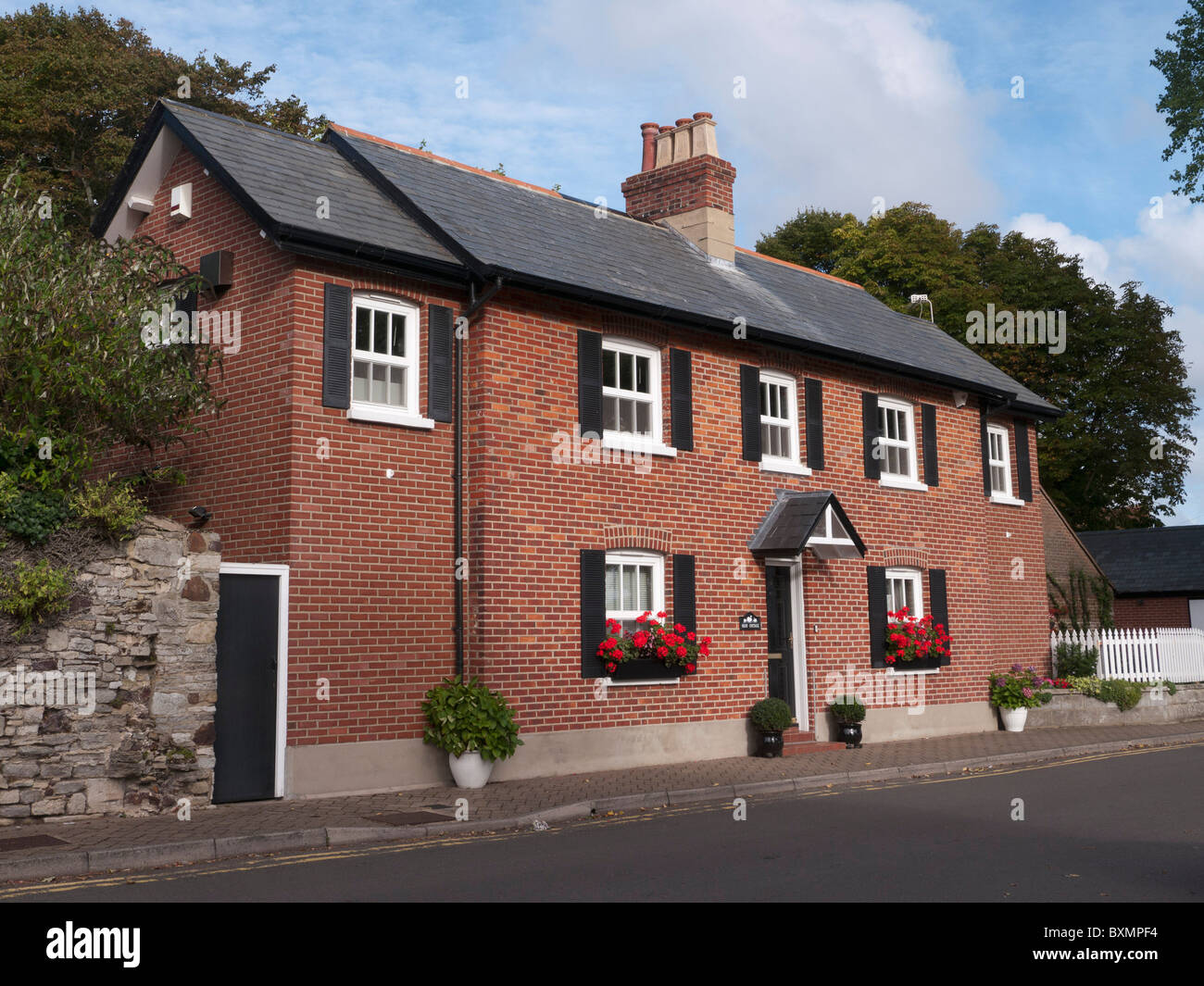 brick built house Stock Photo - Alamy