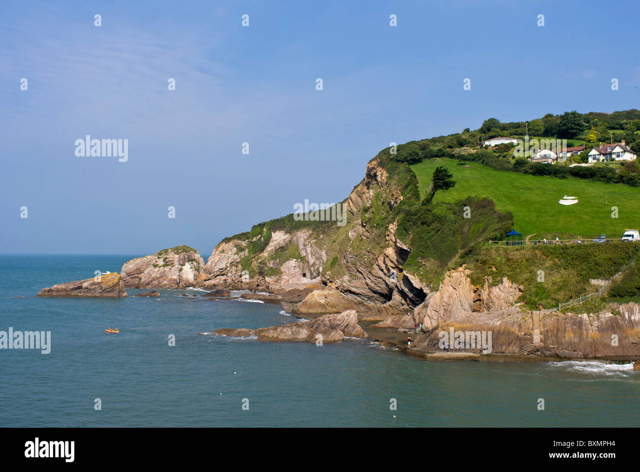 coastal holiday resort combe haven north devon coast england uk Stock ...