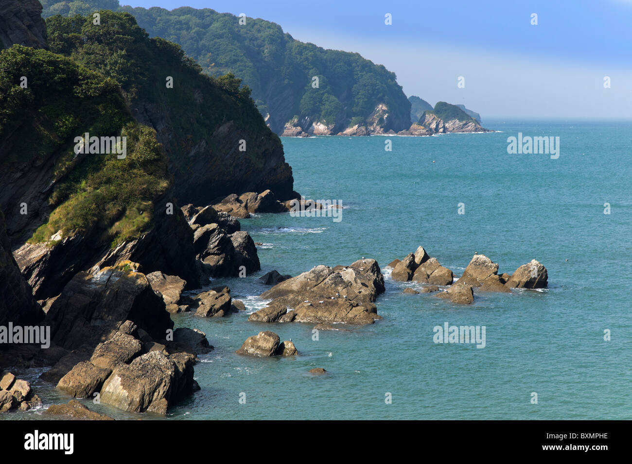 coastal holiday resort combe haven north devon coast england uk Stock ...