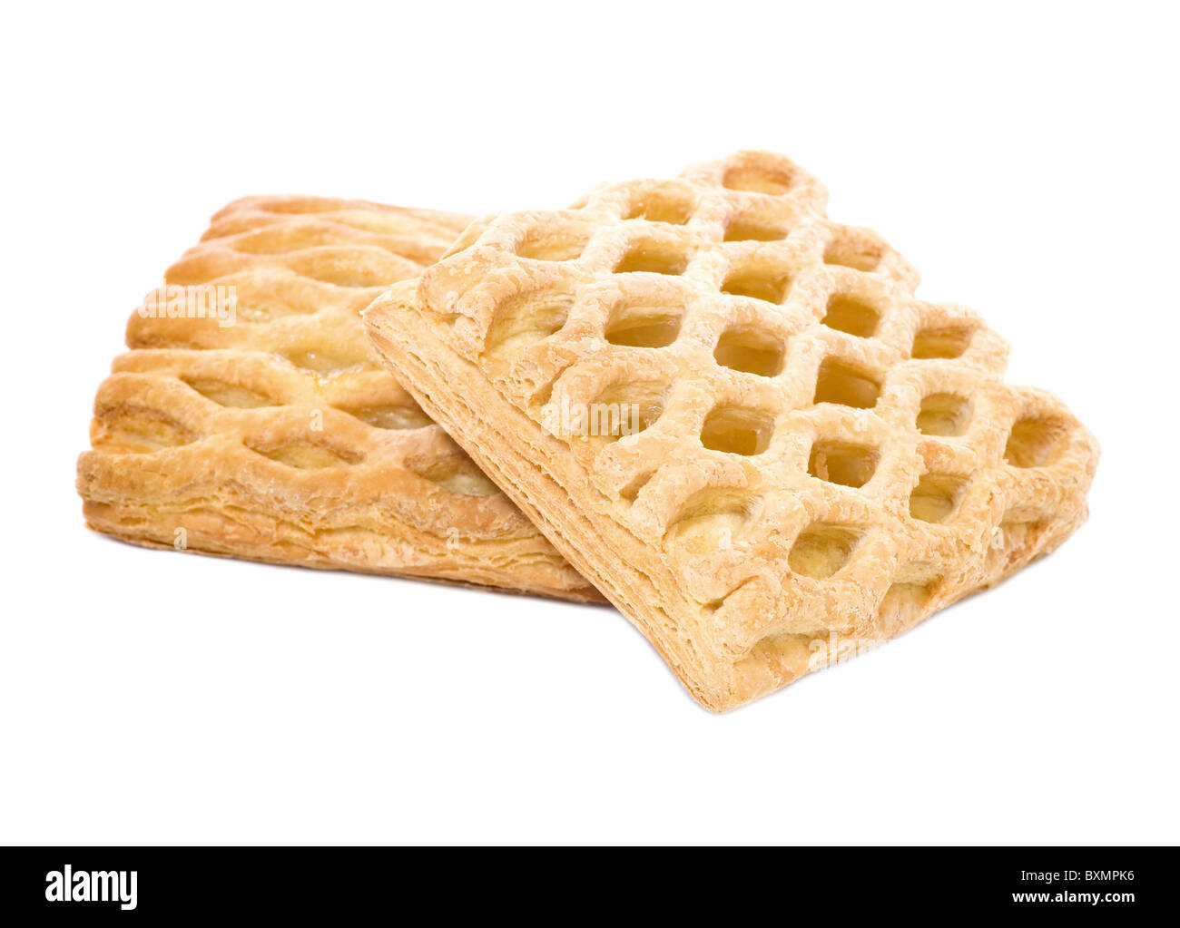 split cookies isolated on white background Stock Photo - Alamy