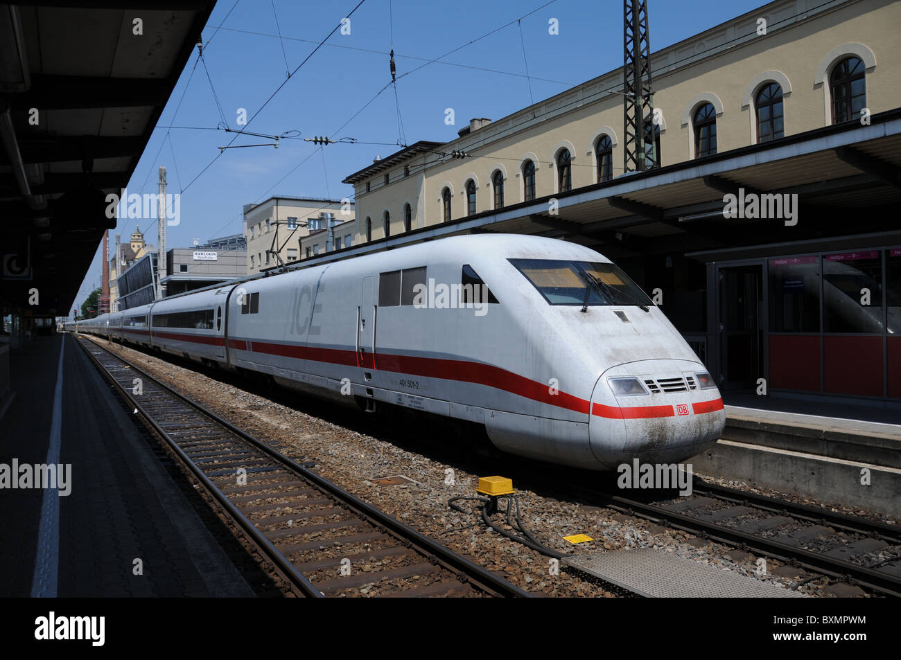 ICE high speed train station in Augsburg Stock Photo - Alamy