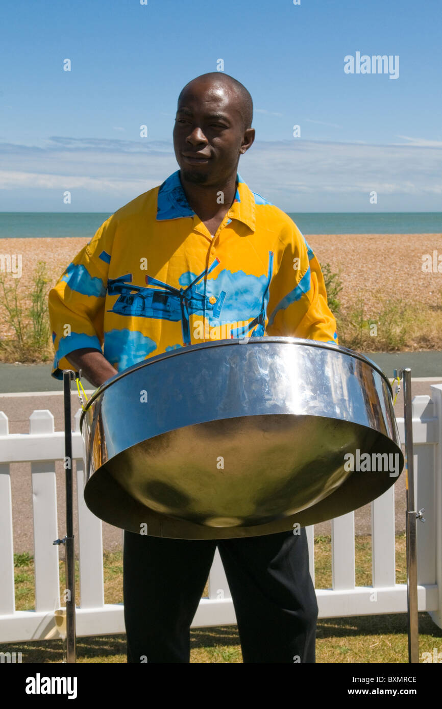 Man Playing Steel Drum