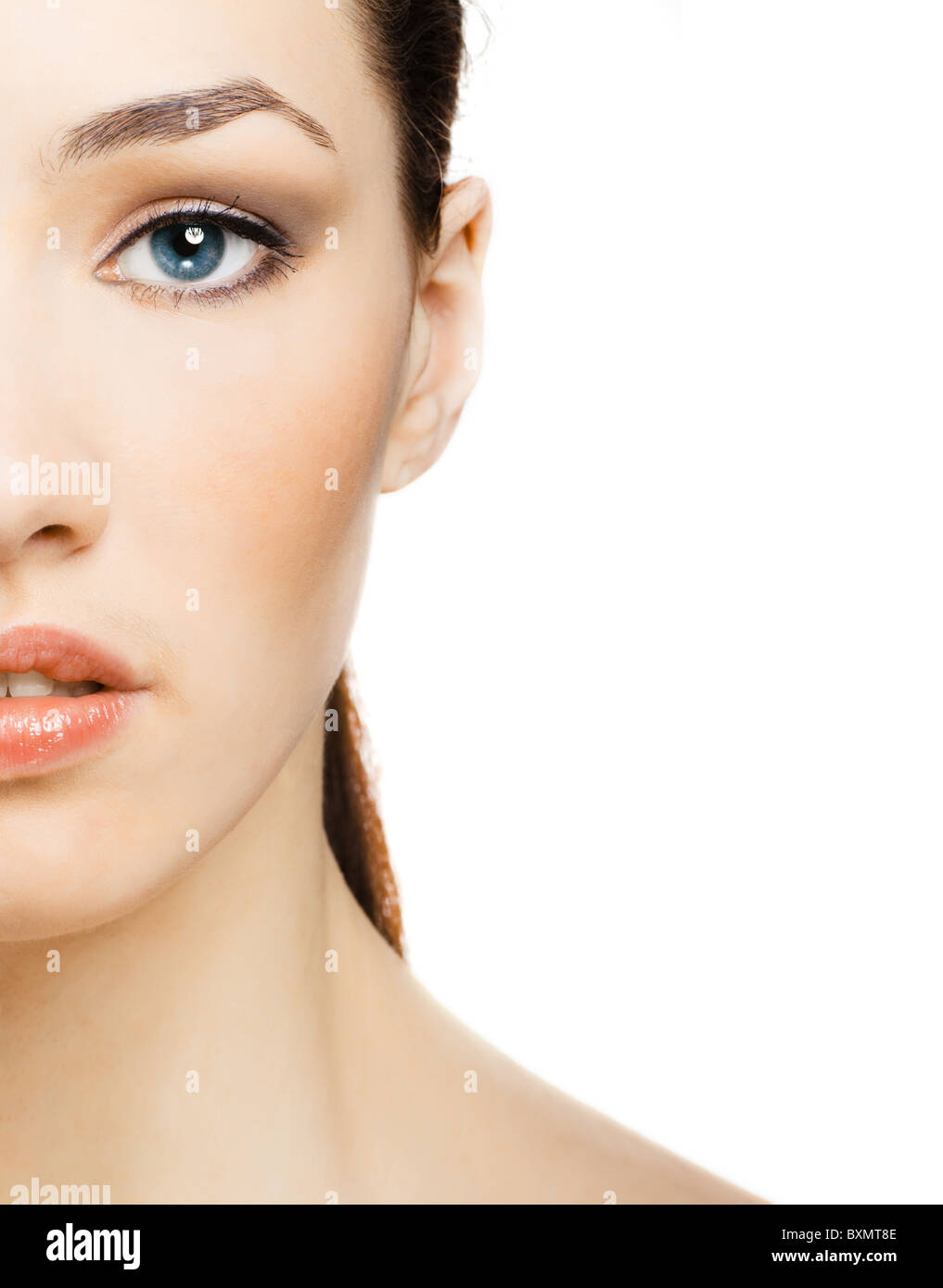 beauty girl on the white background Stock Photo - Alamy